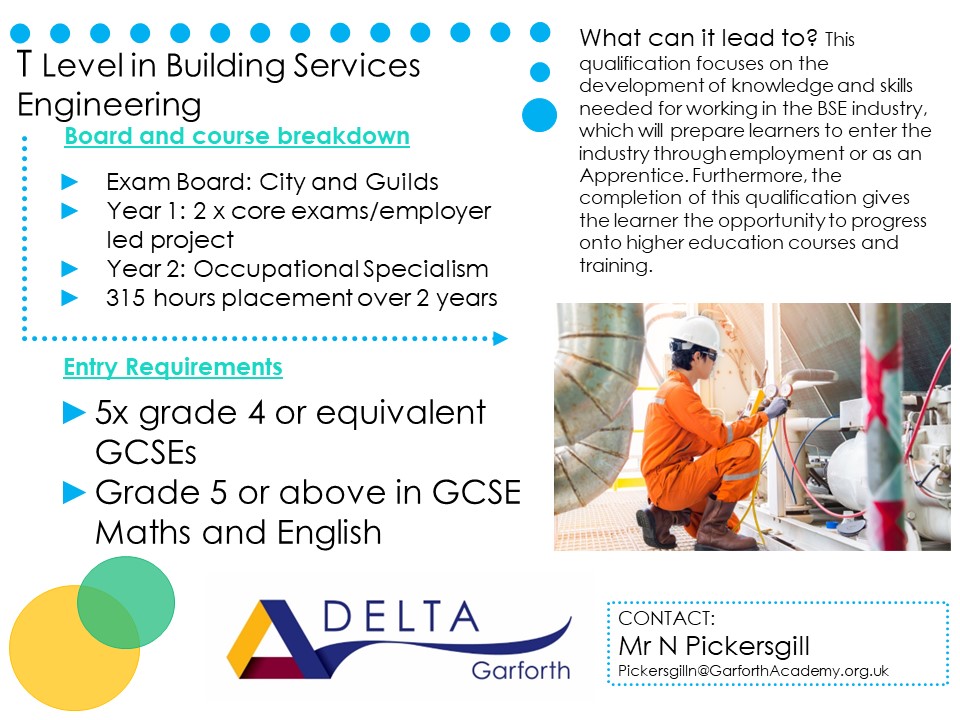 T Levels - Building Services & Engineering - Garforth Academy