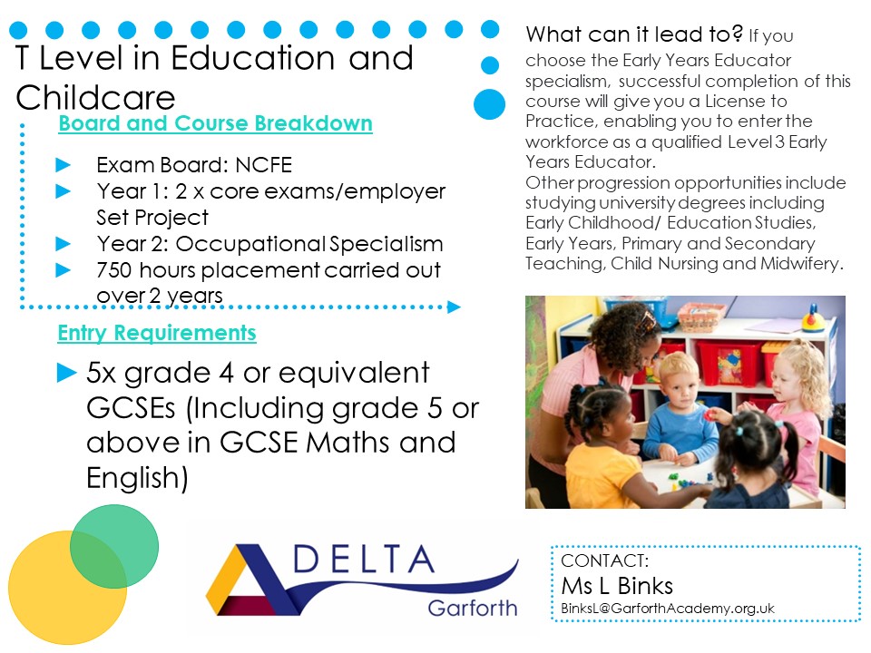 T Level - Child Education - Garforth Academy