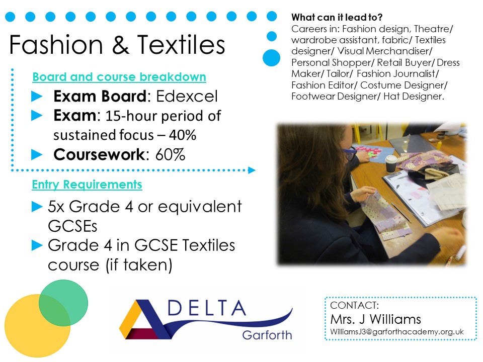 A-Level Textiles Technology - Garforth Academy