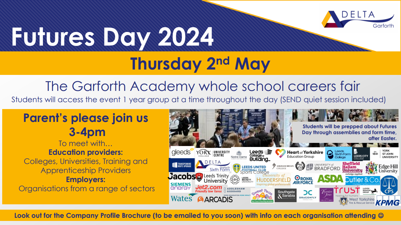 Future’s Day 2024: Thursday 2nd May - Garforth Academy